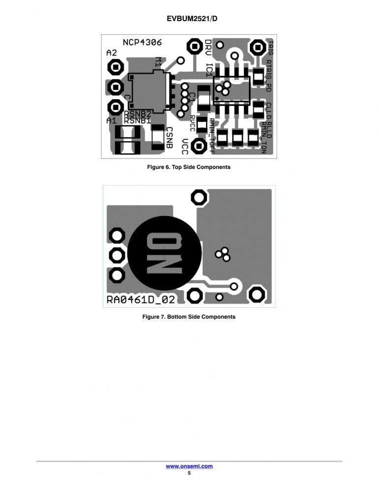 NCP4306 evaluation board manual page 5
