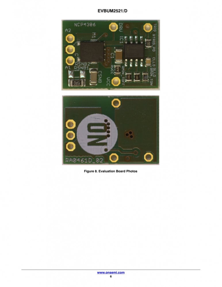NCP4306 evaluation board manual page 6