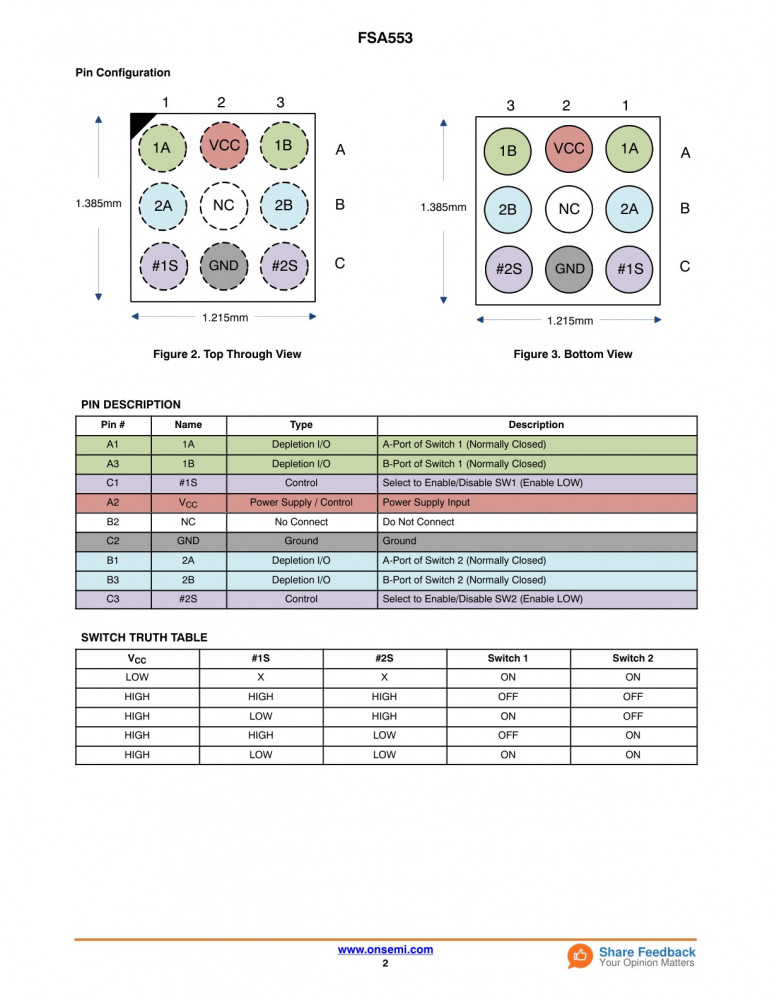 FSA553 datasheet page 2