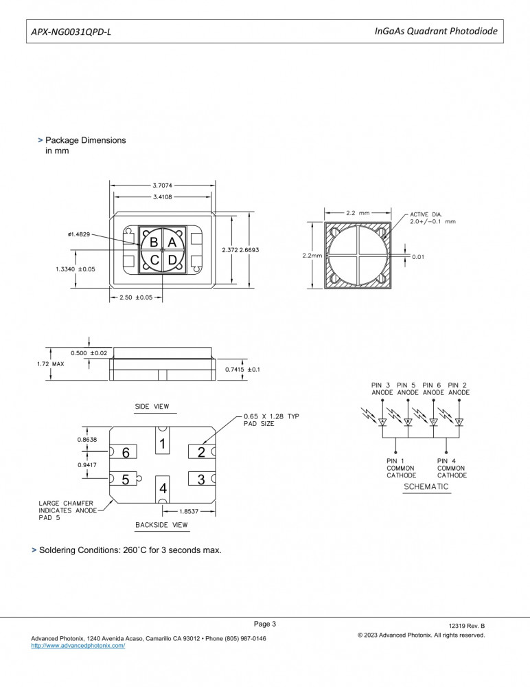 APX-NG0031QPD-L datasheet page 3
