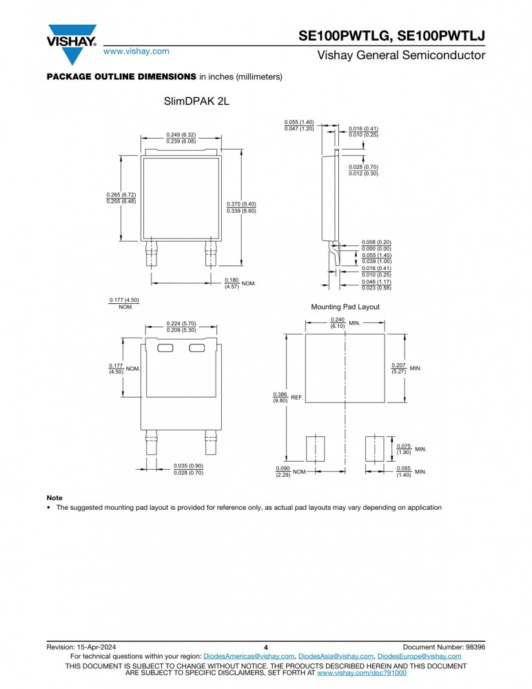 SE100PWTL datasheet page 4