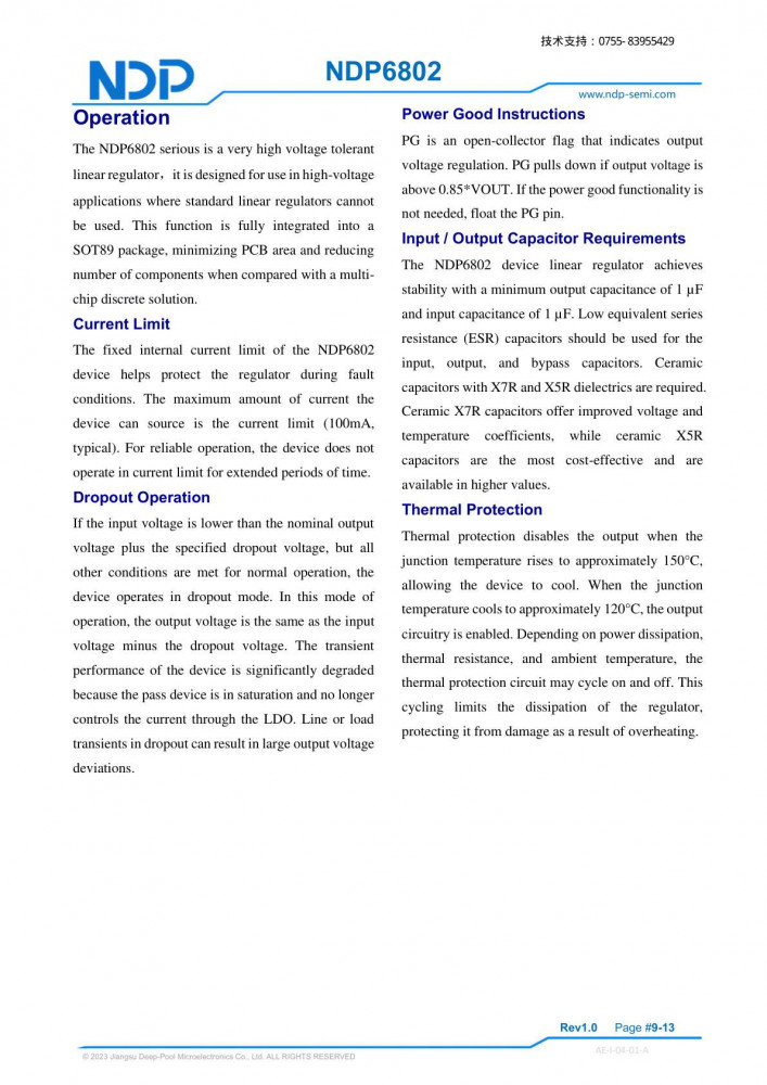 NDP6802SF-33 datasheet page 9