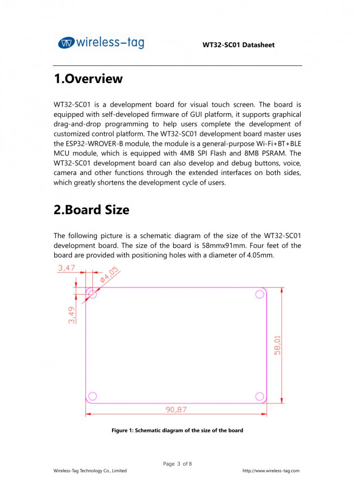 WT32-SC01 datasheet page 3
