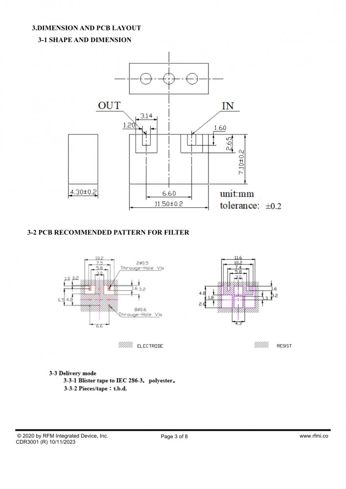 CDR3001 technical document page 3