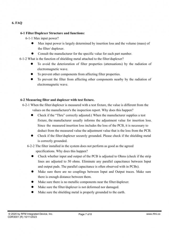 CDR3001 technical document page 7