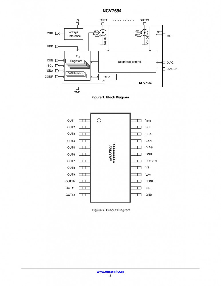 NCV7684 technical document page 2
