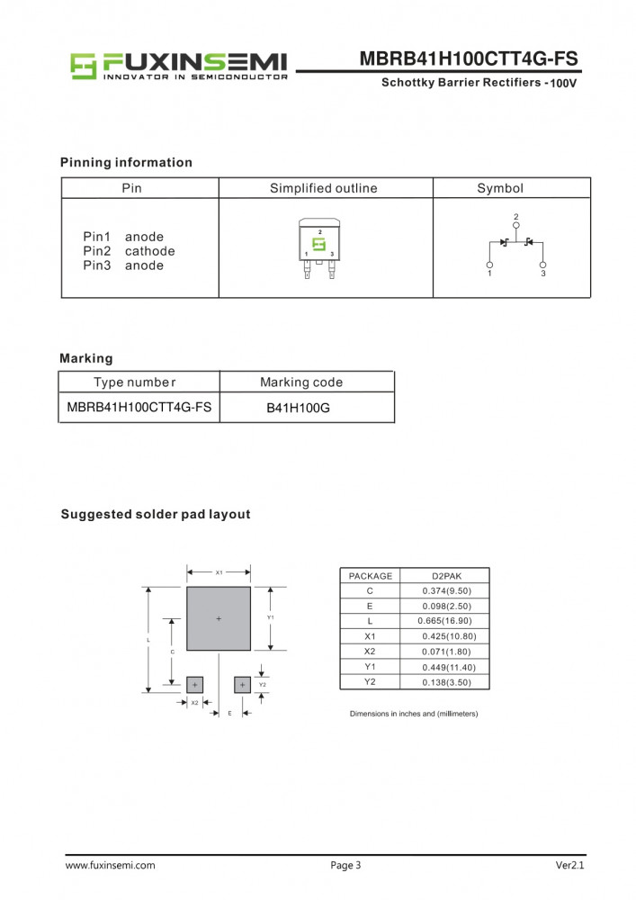 MBRB41H100CTT4G-FS datasheet page 3