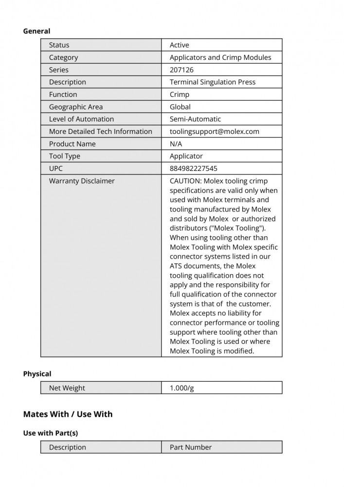 MOLEX 638019400 technical document preview, page 2