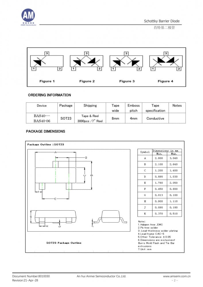 BAS40-04 datasheet page 2