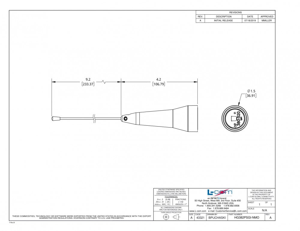 HG382PSGI-NMO technical document page