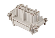 Heavy-Duty Spring Terminal Insert, Female, 5-Pole, 16A, Numbered 1-10, Silver (Ag) Plated Contacts, Size 10B «57x27» for sale