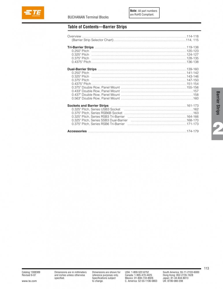 TE Connectivity barrier strip catalog page 2