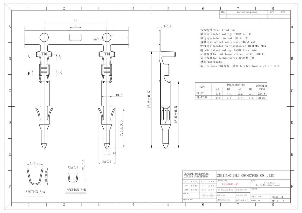 DLL FL series technical drawing page 7