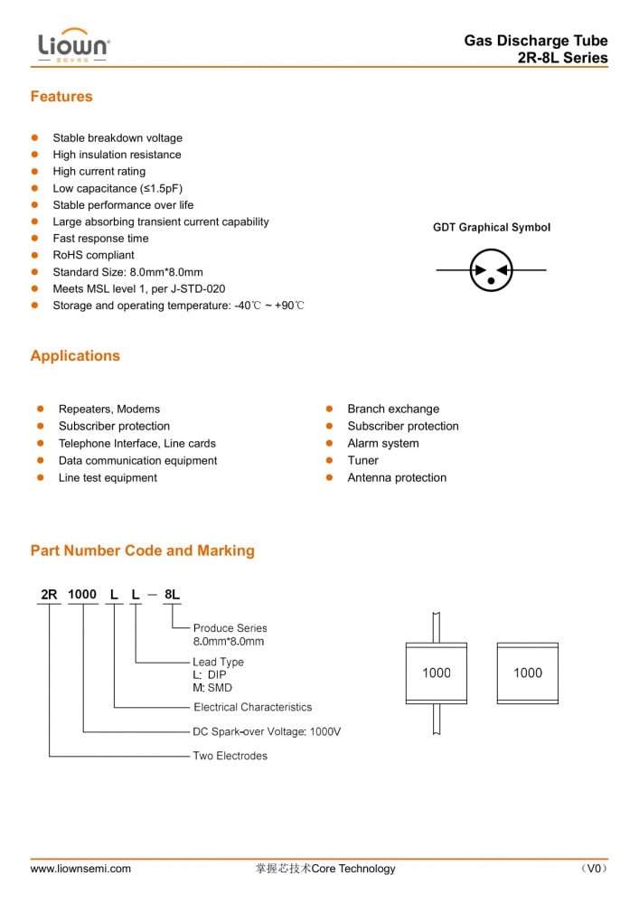 Liown datasheet page 1