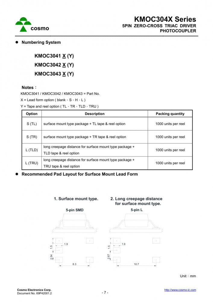 KMOC3043 datasheet page 7