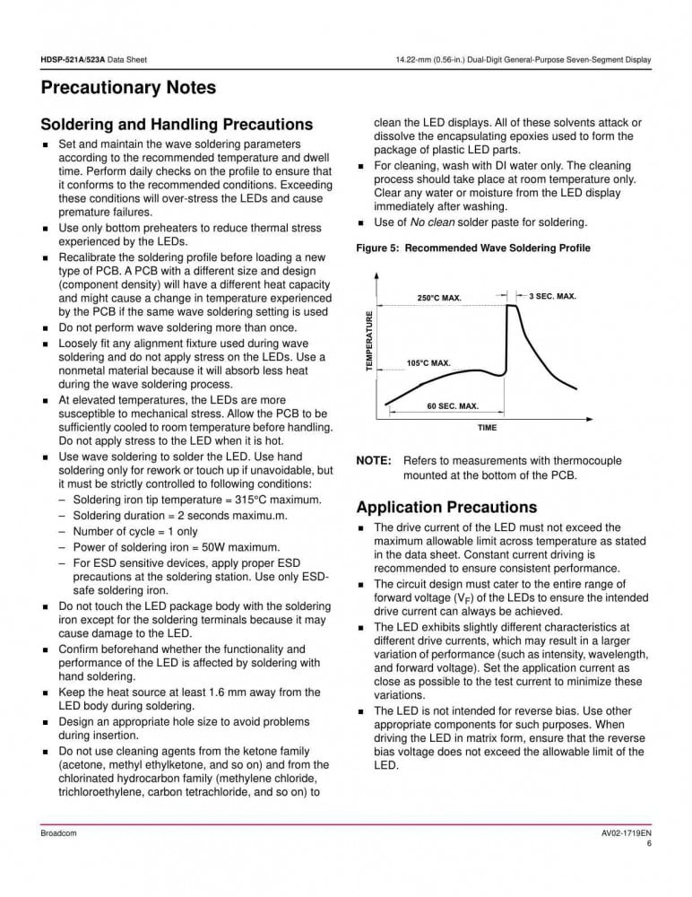 HDSP-523A datasheet page 6