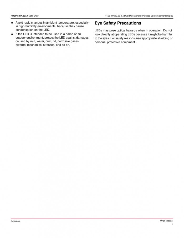 HDSP-523A datasheet page 7