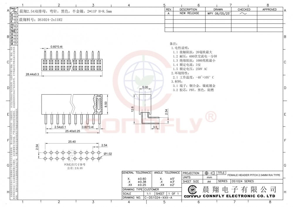 DS1024-2x11R2 technical drawing preview