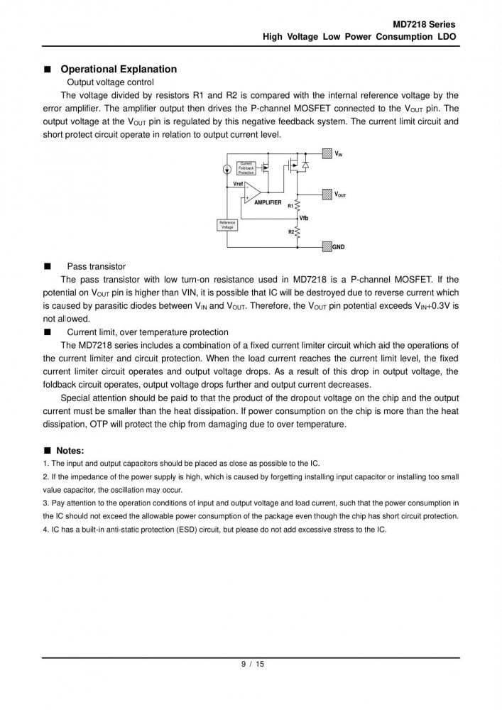 MD7218 datasheet page 9