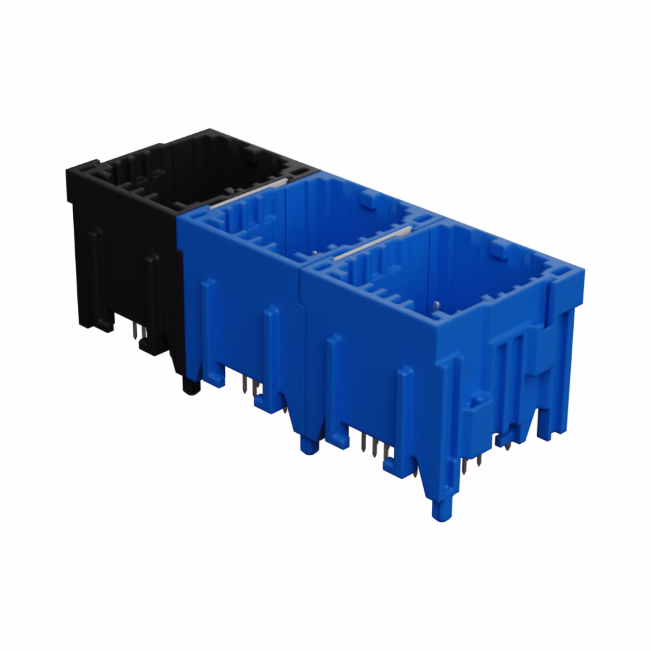 stAK50h 3 Bay Vertical Hybrid Header, 86 Circuits, Bay 1: 27 Circuits/Key 1/Black; Bay 2: 27 Circuits/Key 3/Blue; Bay 3: 32 Circuits/Key 2/Blue; Tray for sale