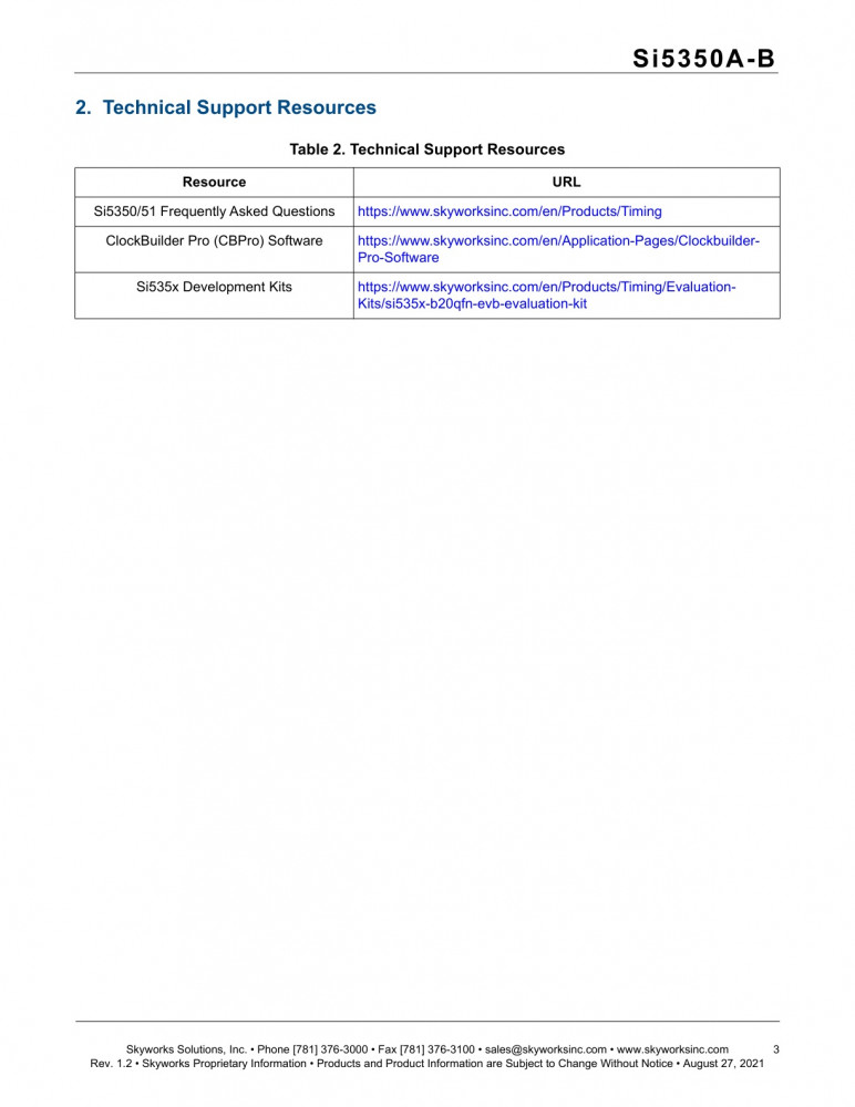 SI5350A datasheet page 3