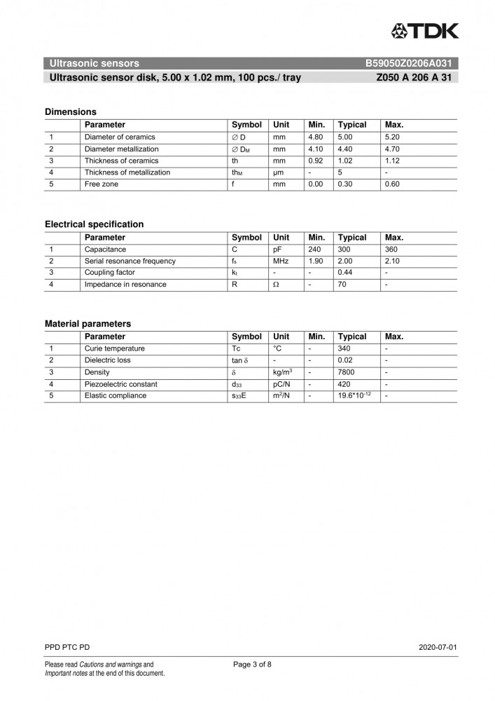 B59050Z0206A031 technical document page 3
