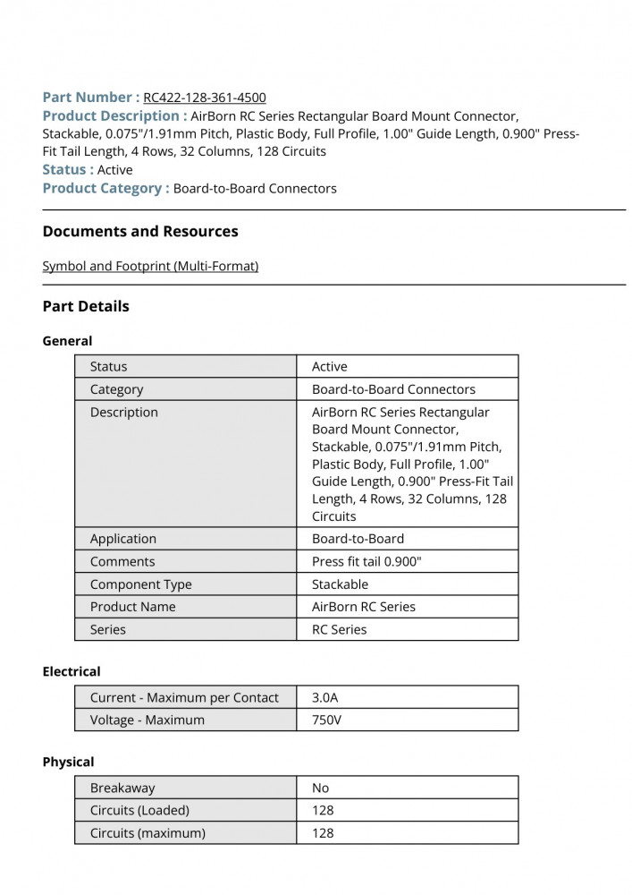 RC422-128-361-4500 technical document page 1