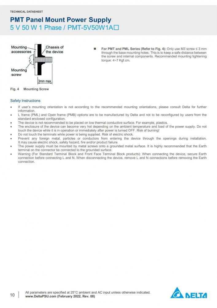 PMT-5V50W1AA datasheet page 10