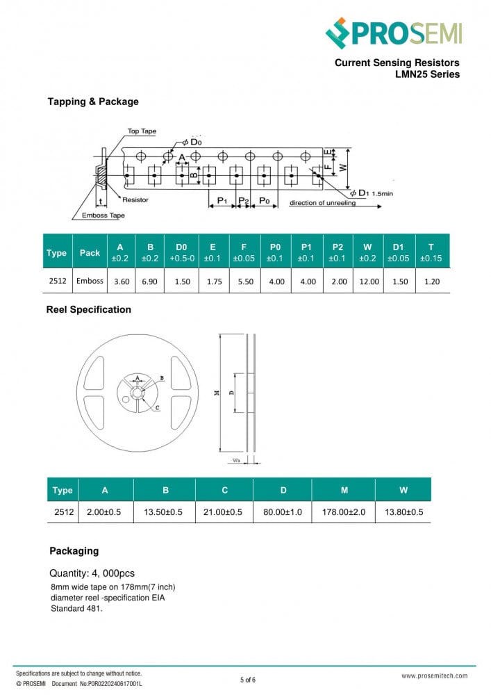 LMN25HF3P0R004S datasheet page 5
