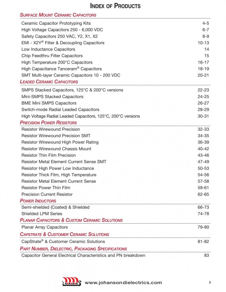 Johanson Dielectrics technical document page 3
