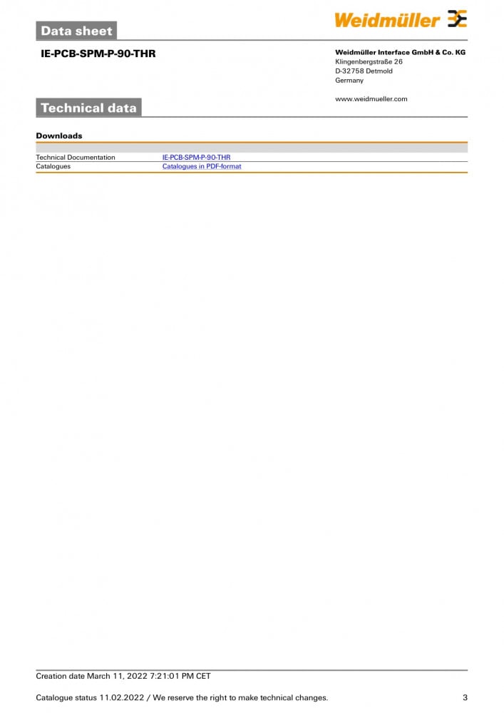 WEIDMULLER 2795100000 technical document page 3