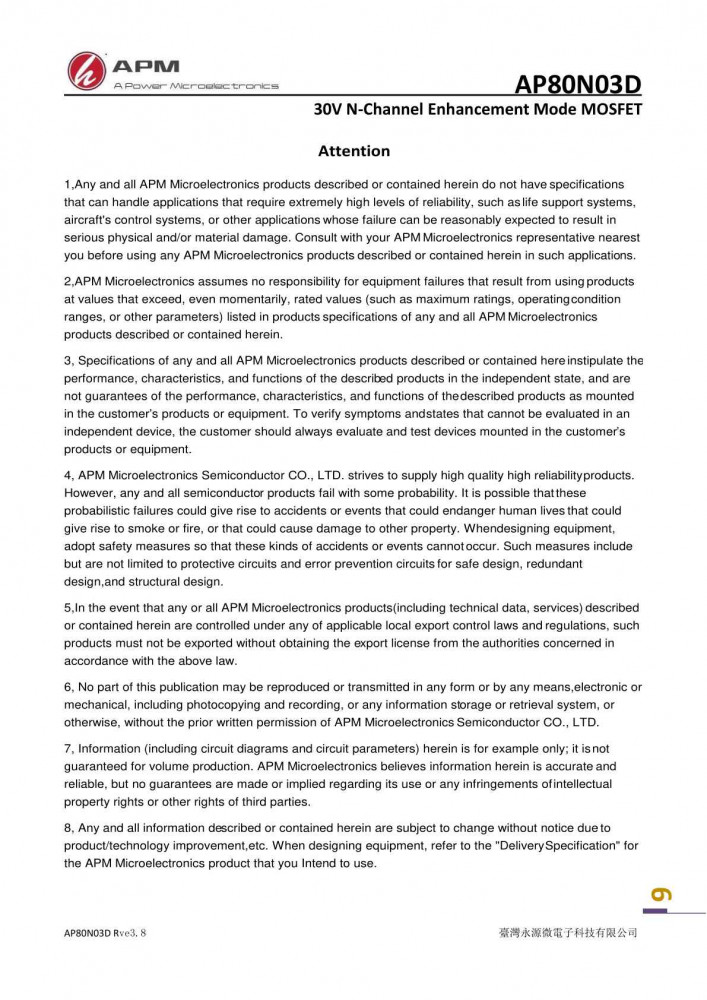 AP80N03D datasheet page 6