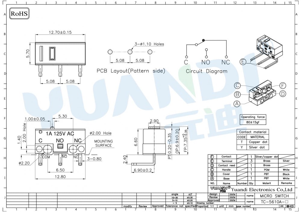 TC-5610A-T technical document page