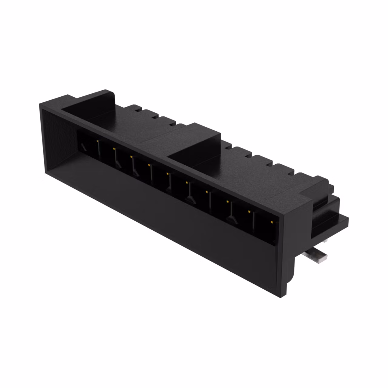 Micro-Fit BMI Header, Surface Mount, Single Row, Right-Angle, with Solder Tab, 0.38µm Gold (Au) Selective Plating, 10 Circuits, Tape and Reel for sale