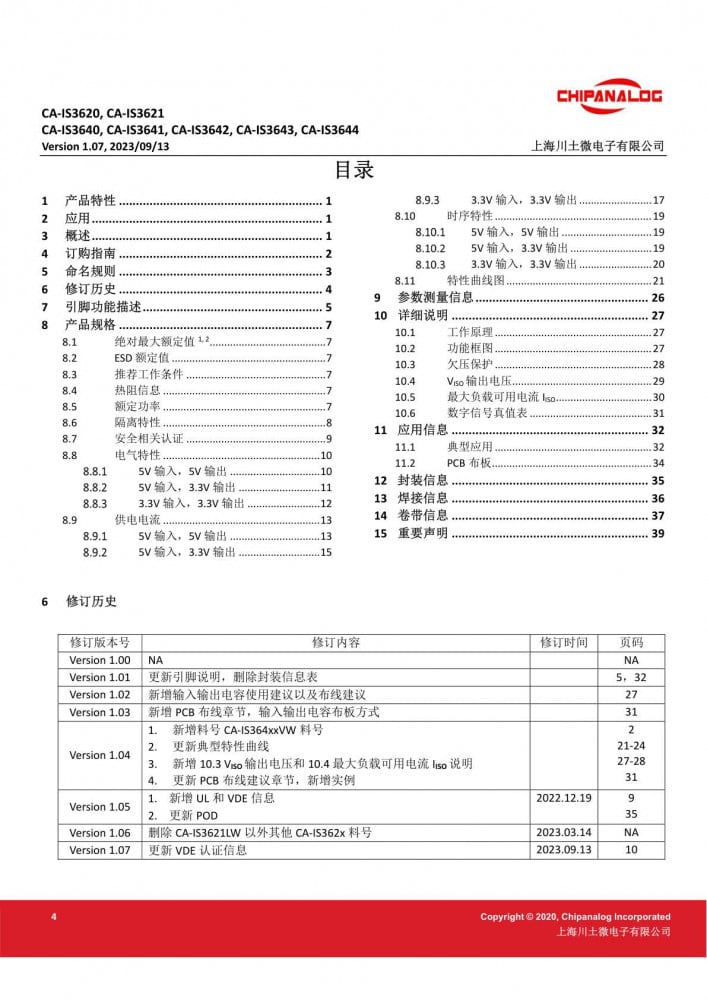 CA-IS3644LW datasheet page 4