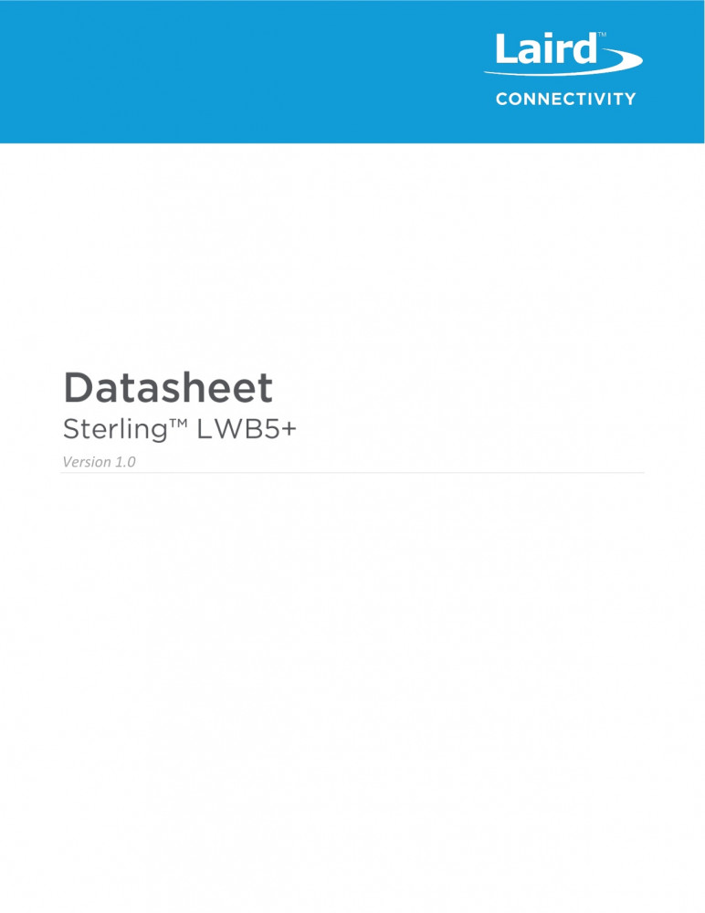 LWB5+ datasheet page 1