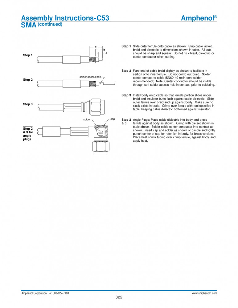 Amphenol C53 SMA assembly instruction page 2