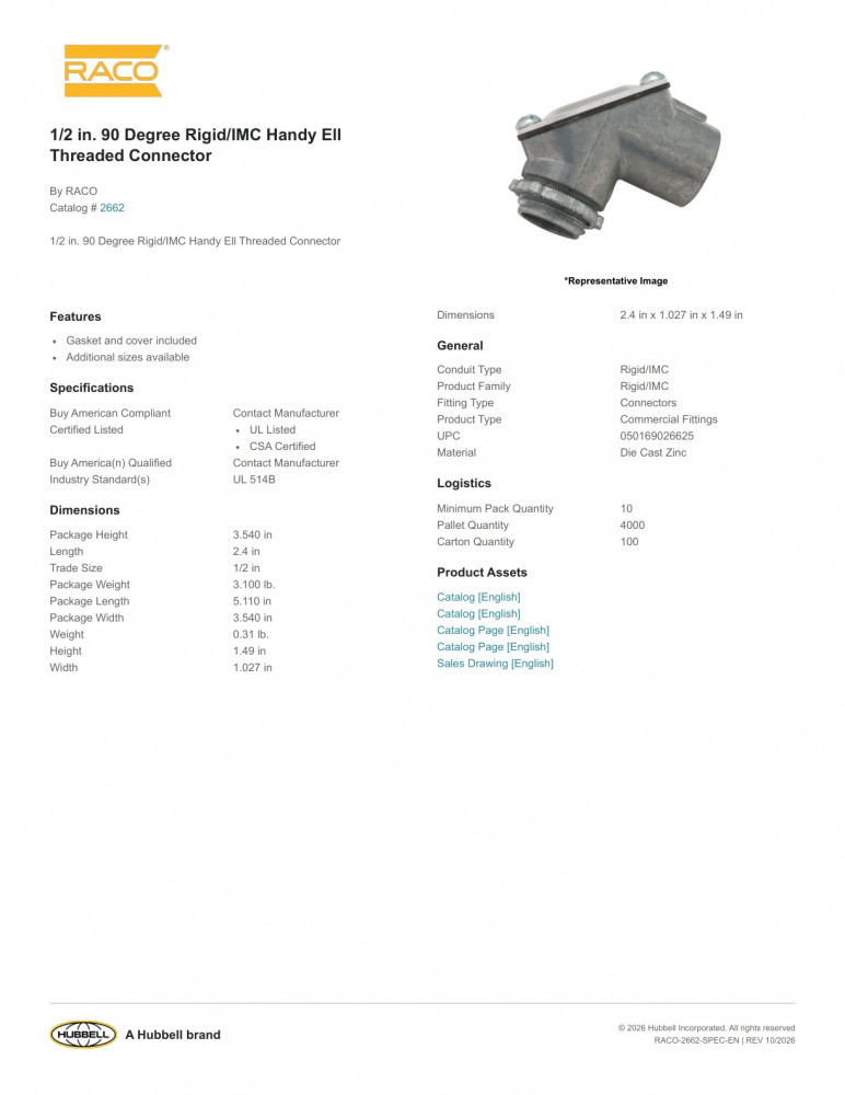 Catalog 2662 product documentation image