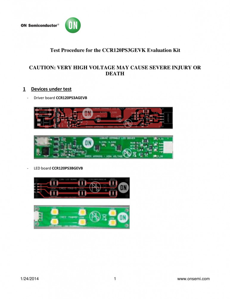 CCR120PS3GEVK technical document page 1