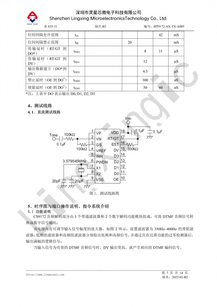 HT9172D(LX) datasheet page 7