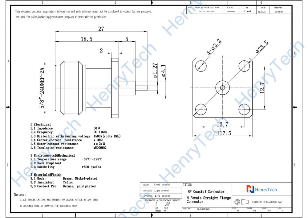 HL-N-KFD1005 technical document preview