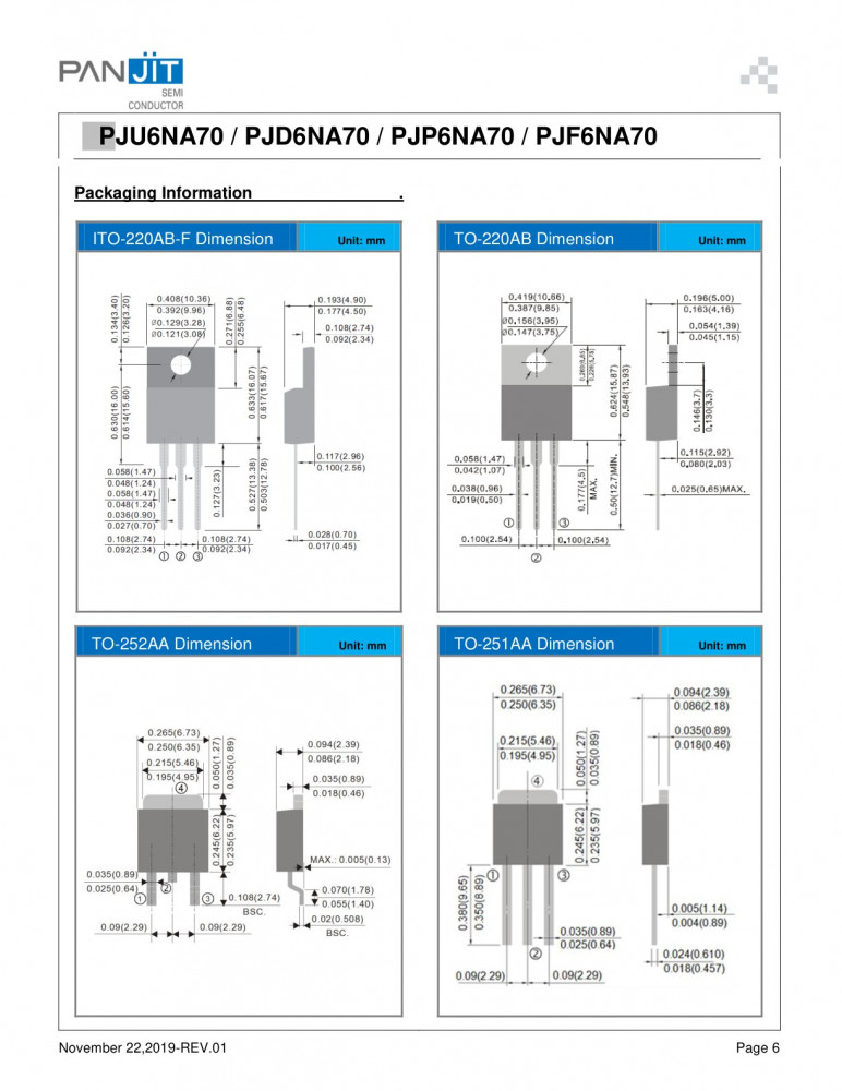 PANJIT PJD6NA70 datasheet page 6