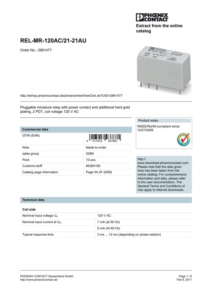 2961477 technical document page 1