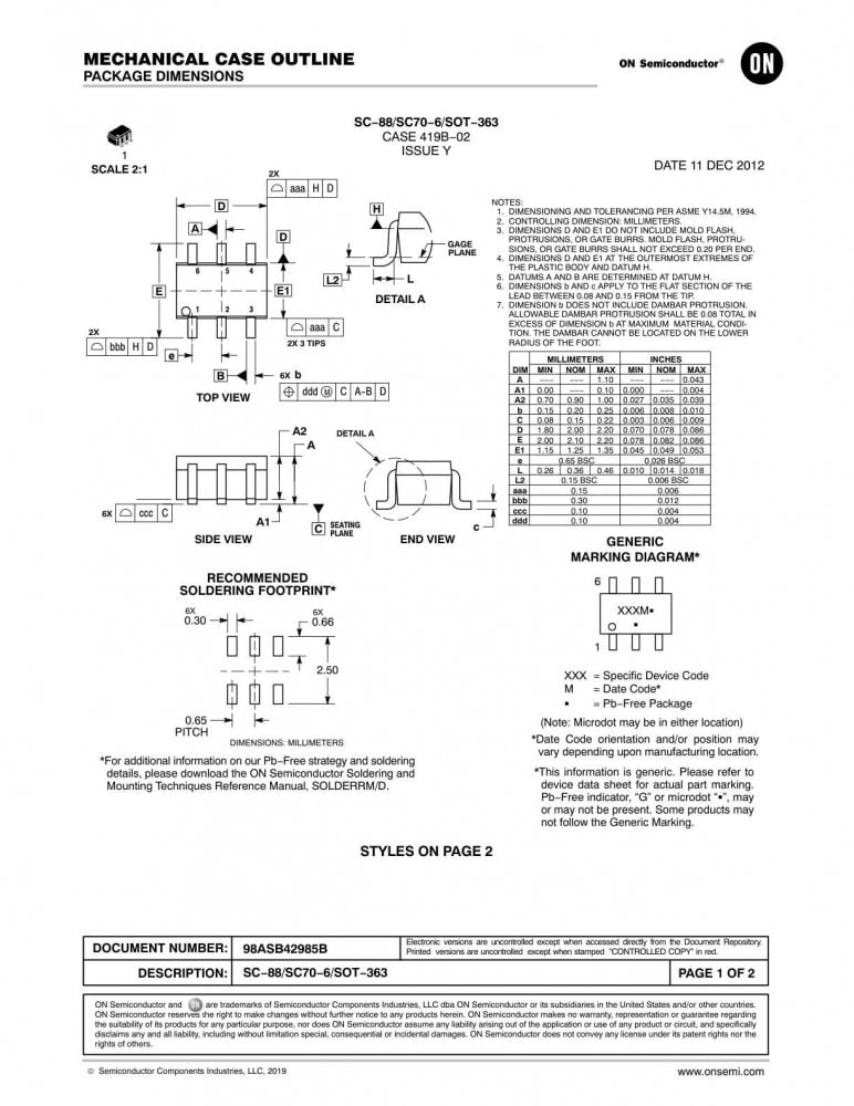 NSBA114YDP6T5G datasheet page 6