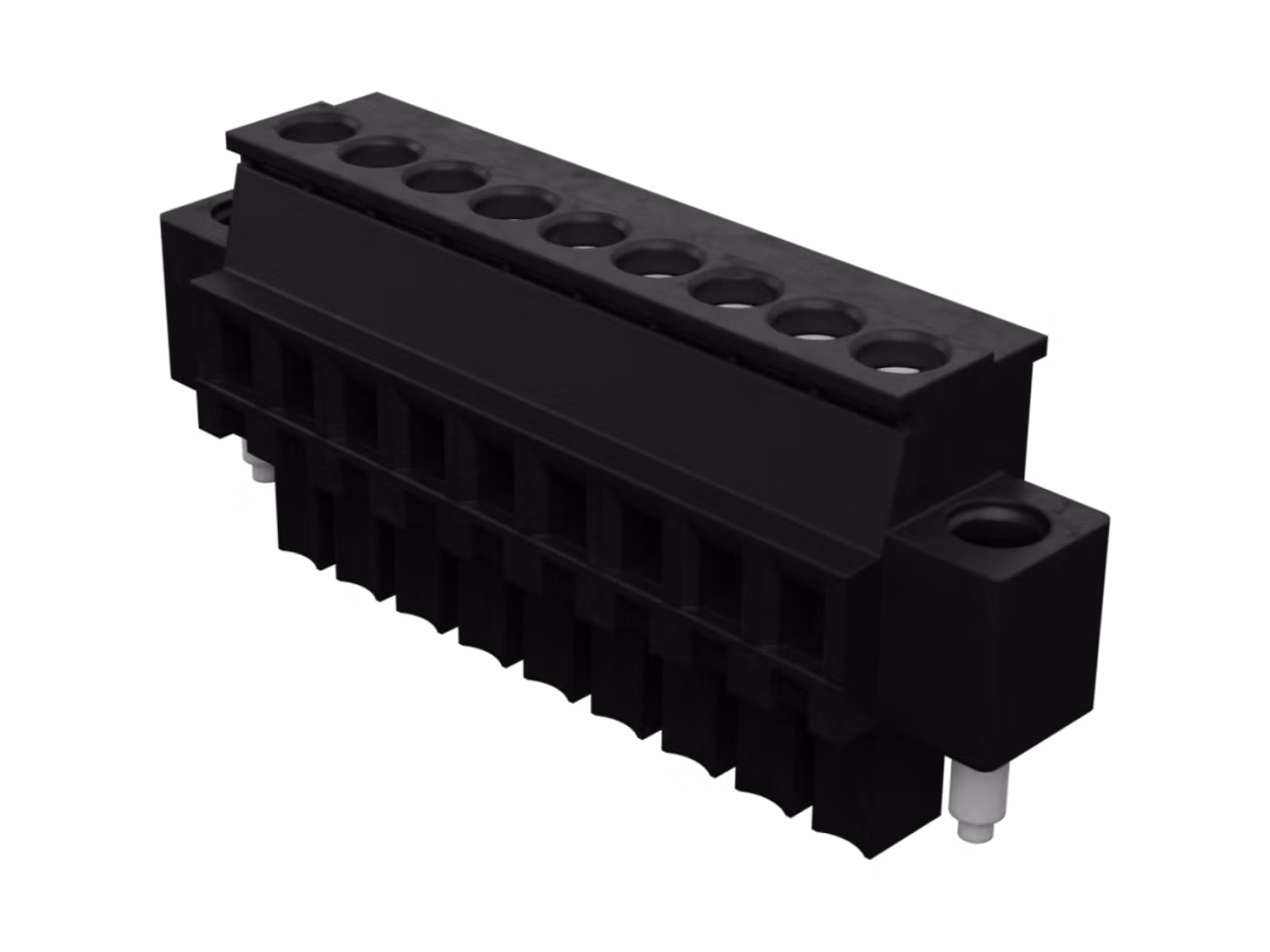 3.81mm Pitch Eurostyle Vertical Plug, with Retention Screws and Reverse Imprinting, Rear Wire Entry, Gold (Au) Plated, Black, 9 Circuits for sale