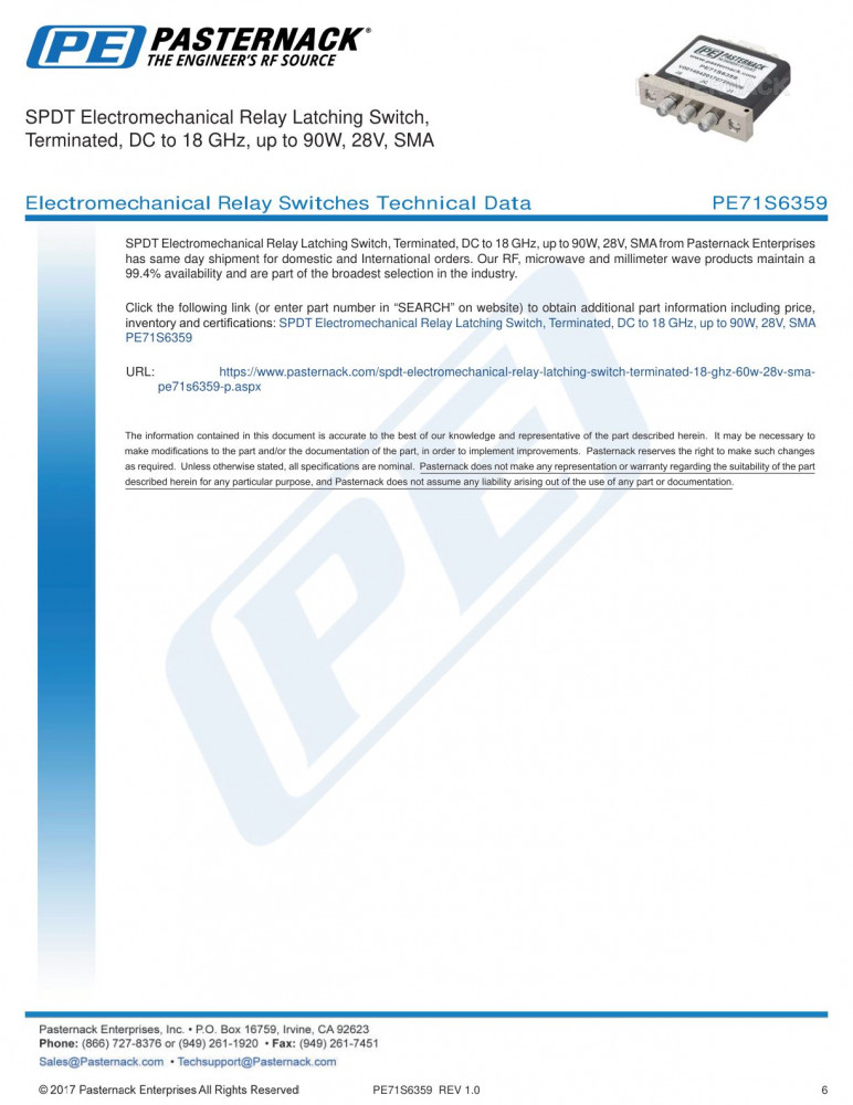 PE71S6359 technical document page 6