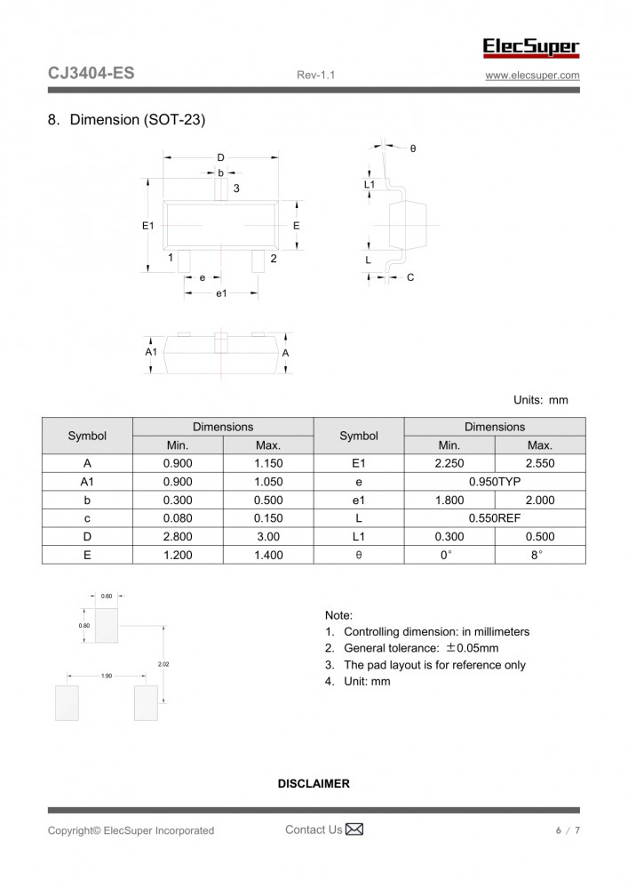 CJ3404-ES datasheet page 6