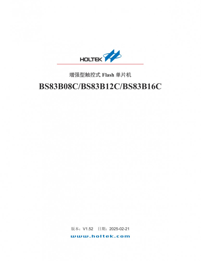 HOLTEK BS83B08C datasheet page 1