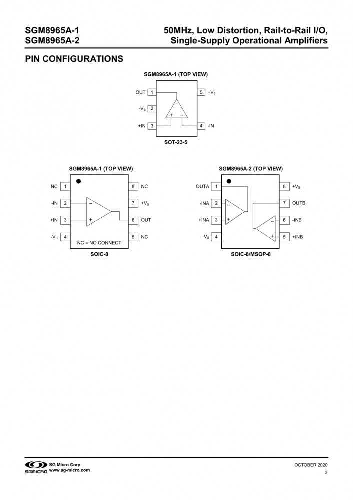 SGM8965A-2 datasheet page 3