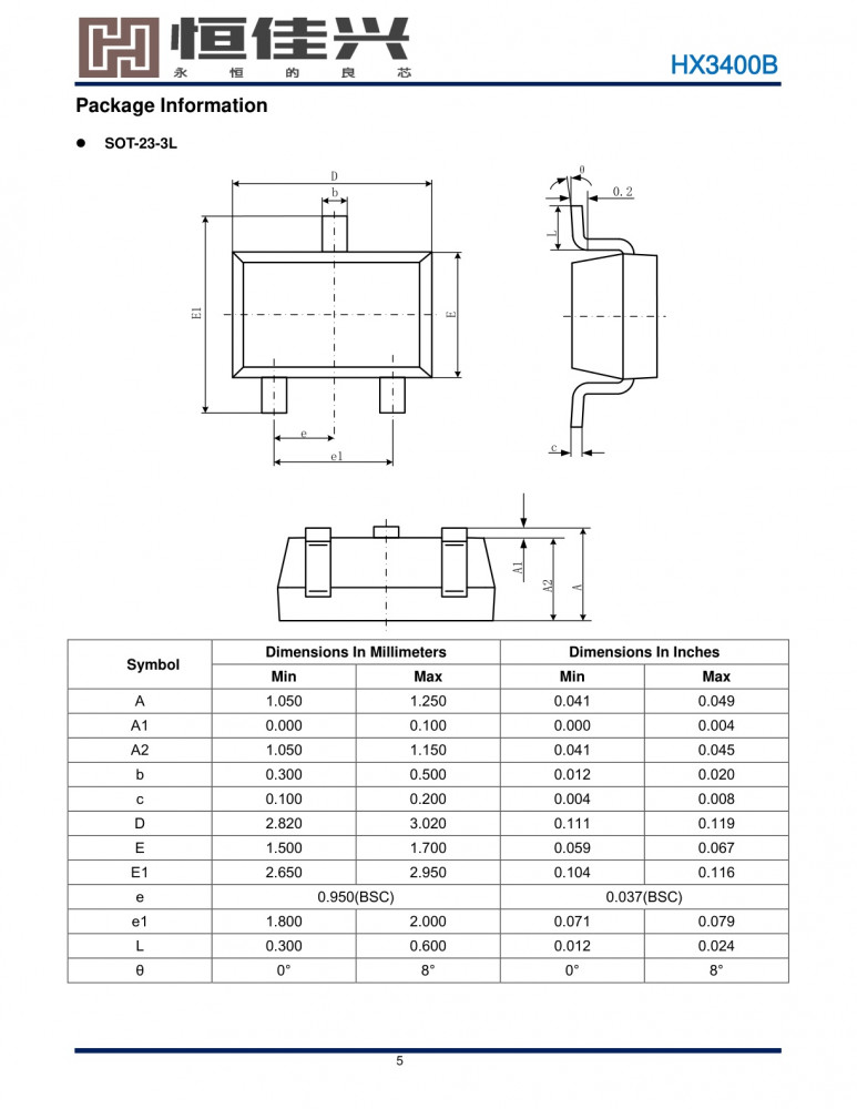HX3400B datasheet page 5